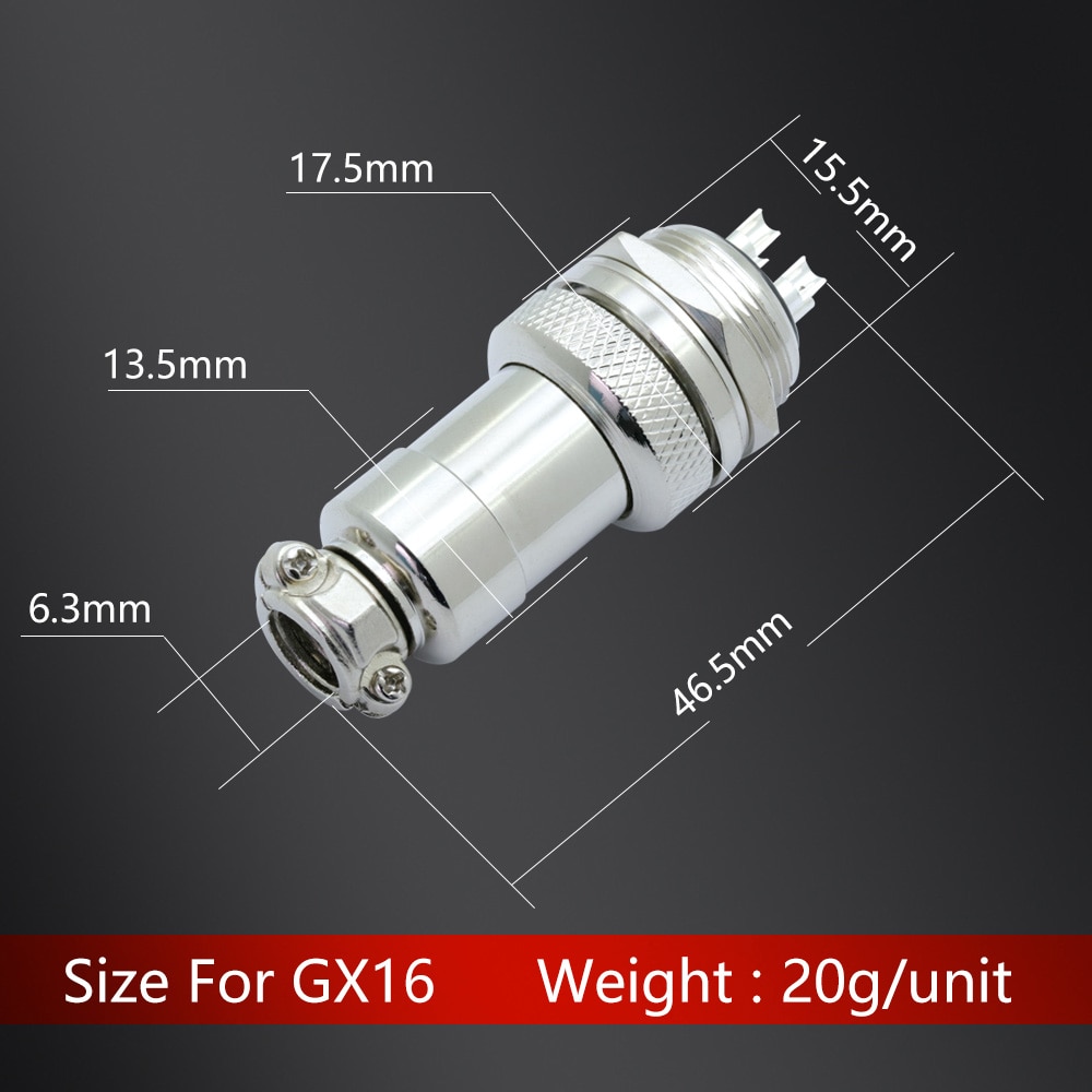 10 sett/parti gx16 2/3/4/5/6/7/8/9 -pins hann og ... – Grandado