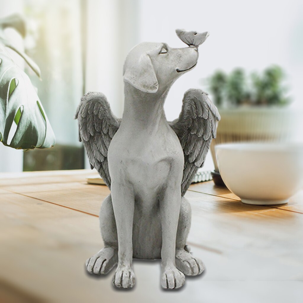 Dog Angel Pet Memorial Statue Decorative Grave Mar... – Grandado