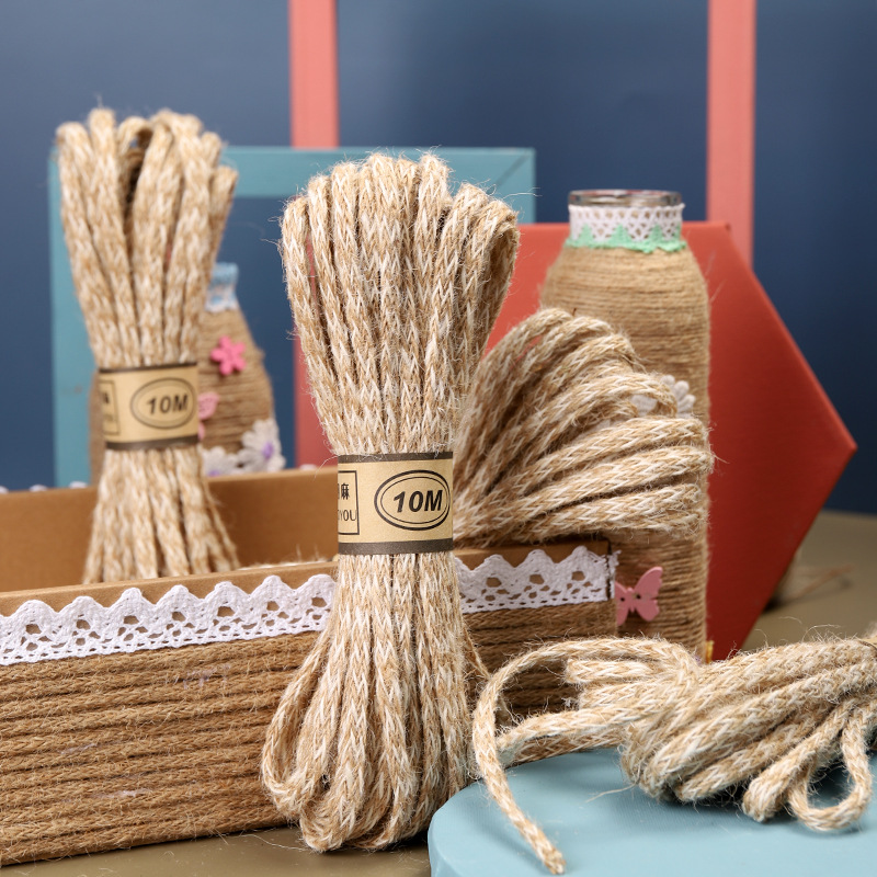 10meters Jute Rope Braided Jute Cord 6mm Thick Twi... – Grandado