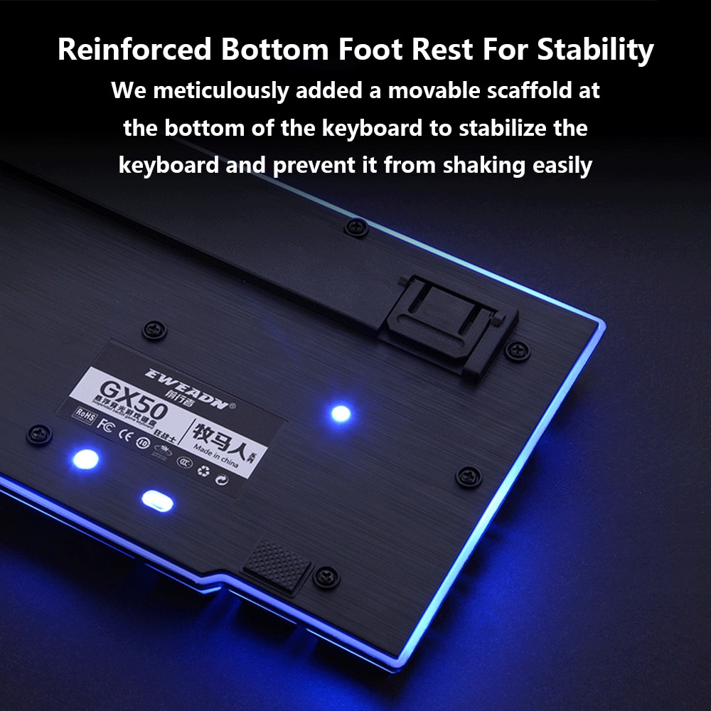 Gaming keyboard Mechanical Feel Keyboard With Rain... – Grandado