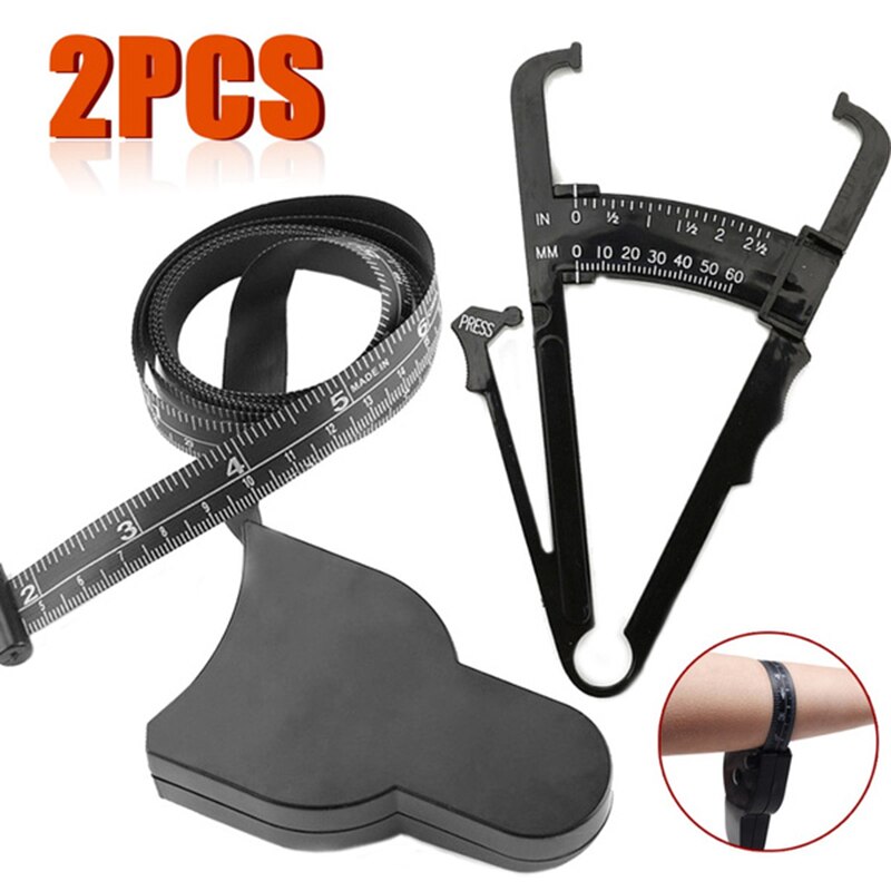 2Pcs Portable Body Fat Caliper Adipometer Huidploo... – Vicedeal
