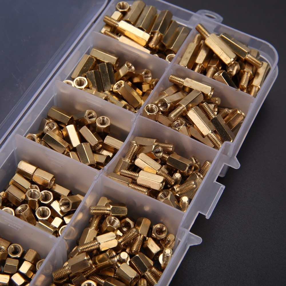 300pcs / m3 brass bracket thread 4-12mm brass hexa... – Grandado