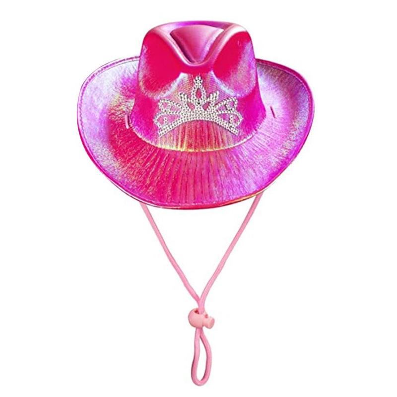 Crown-gorras de vaquero rosa para mujer y niña, so... – Grandado