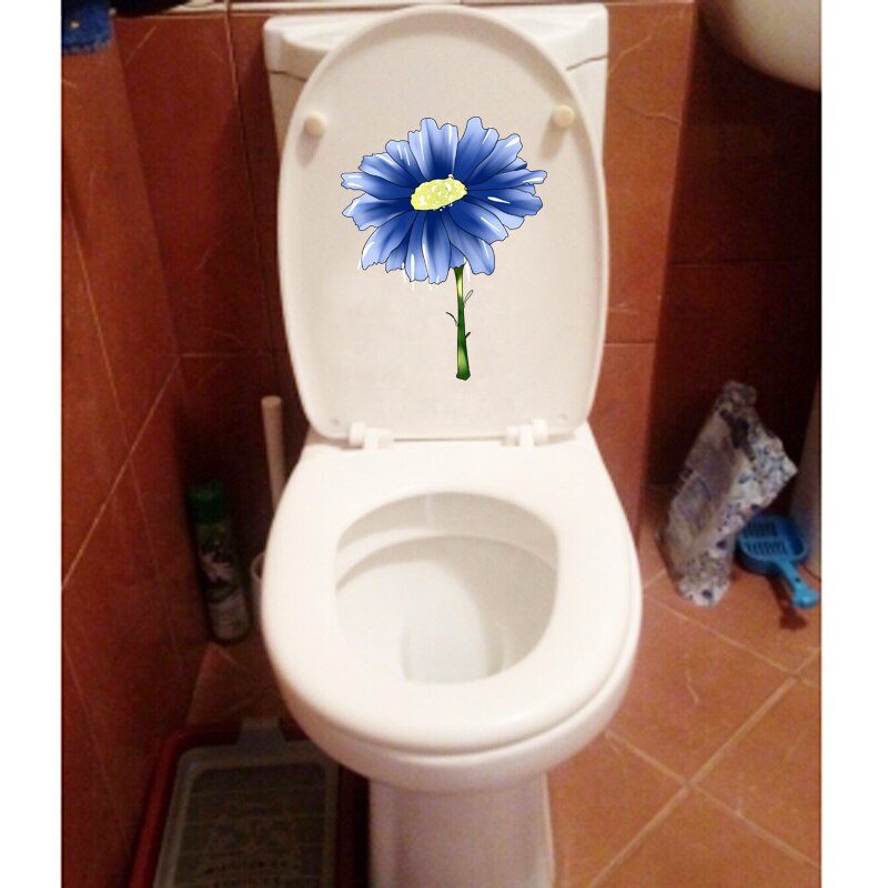 YOJA 16.6*21.2CM Blue Daisy Cartoon Wall Stickers ... – Grandado