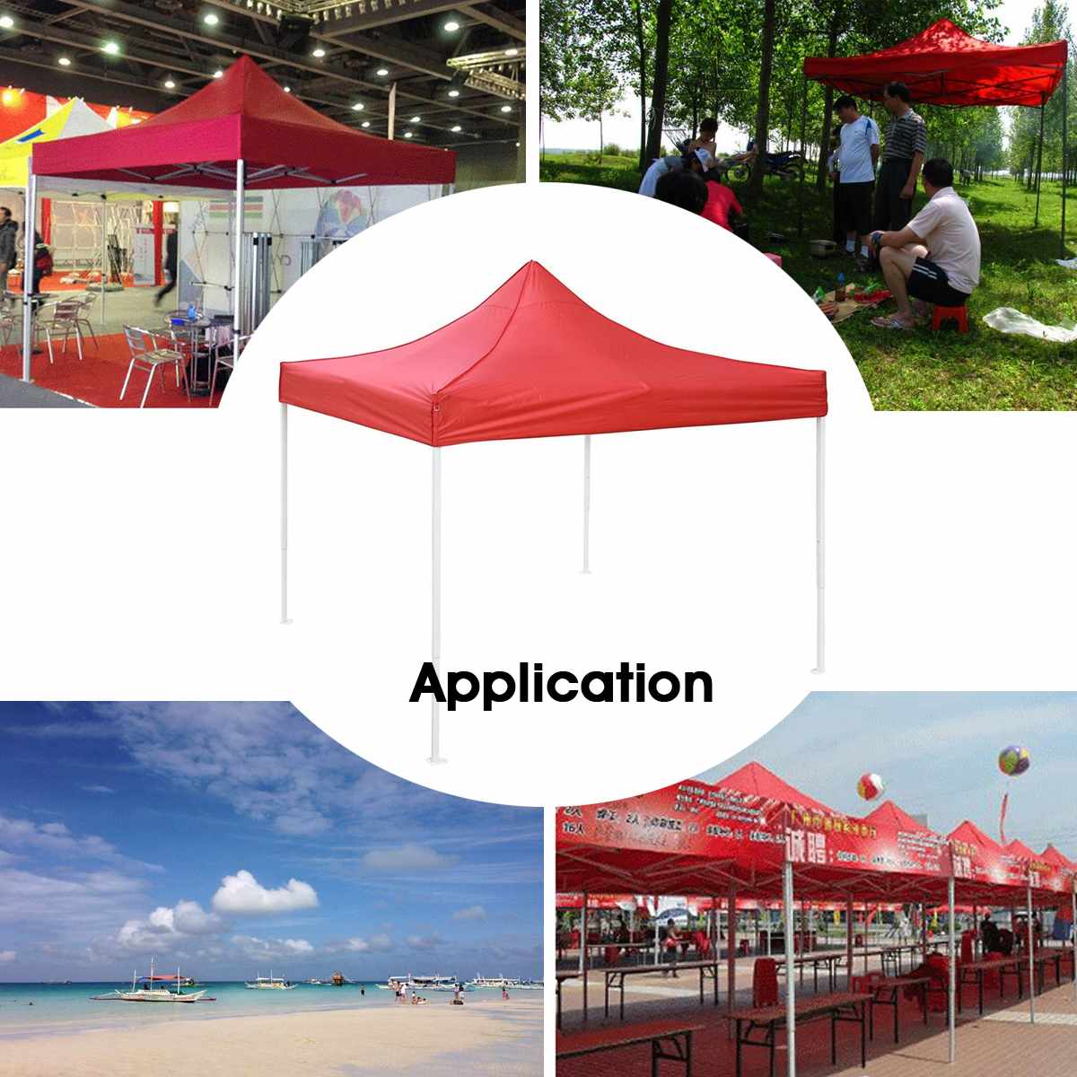 300cm/450cm Outdoor Folding Tent Top Canopy Replac... – Vicedeal