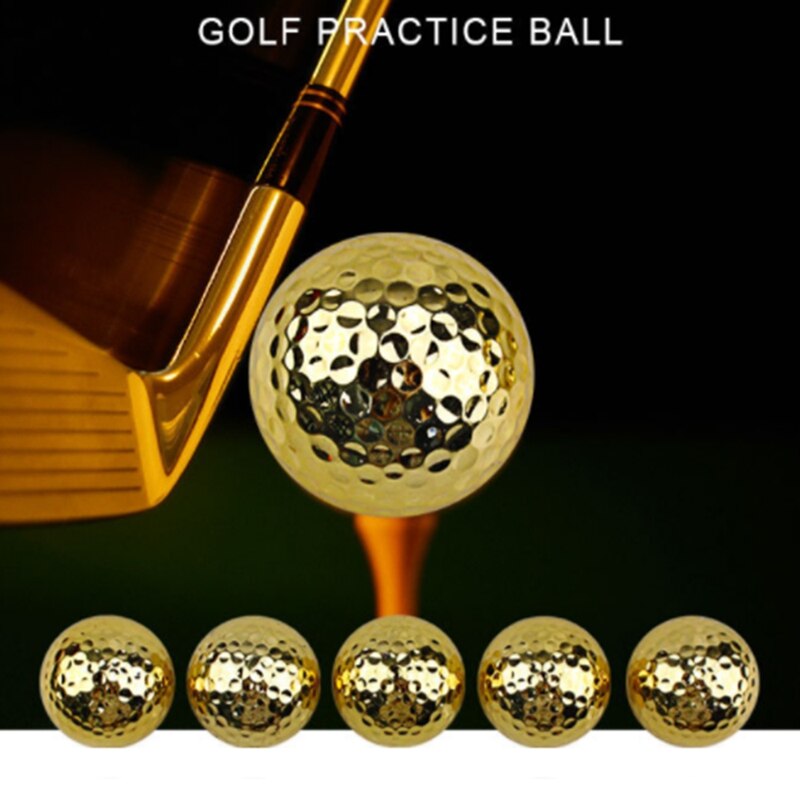 -6PCS Two Layer Golden Golf Balls Golf Practice Ba... – Grandado