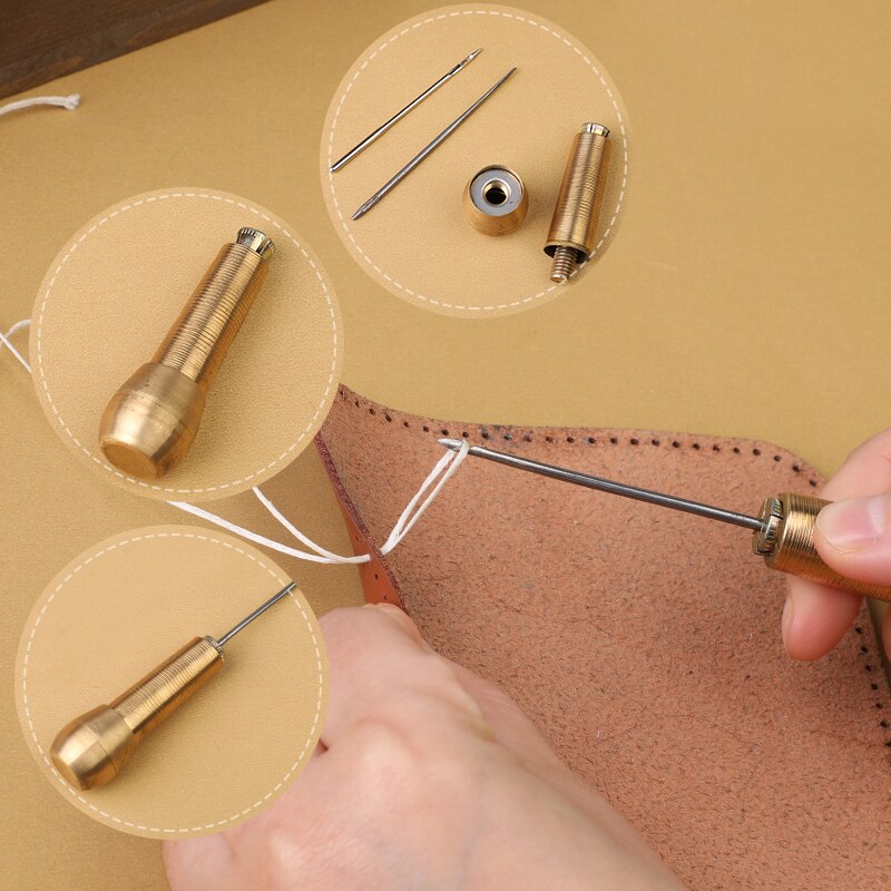 MIUSIE Leather Sewing Kit Sewing Stitching Punch T... – Grandado