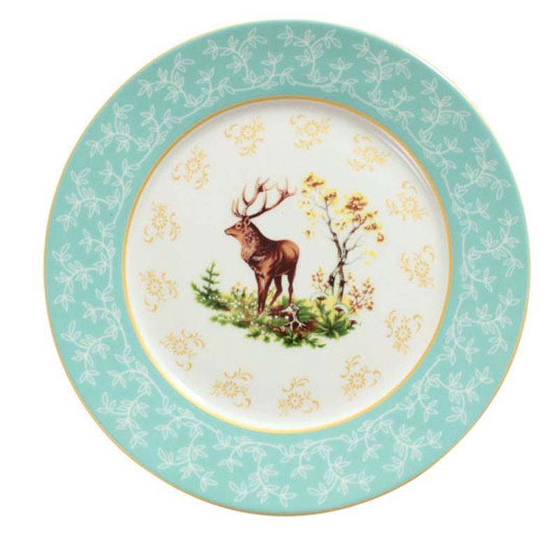Ceramic Plate Round Dish Dinner Plate Porcelain Tr... – Vicedeal