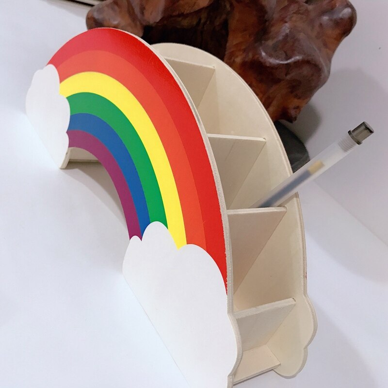 Rainbow Wooden Pencil Holder Classroom Organizatio... – Grandado