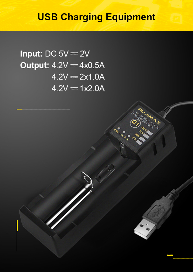 PHOMAX 1 fente 3.7 V-4.2 V LED intelligent réglabl... – Grandado