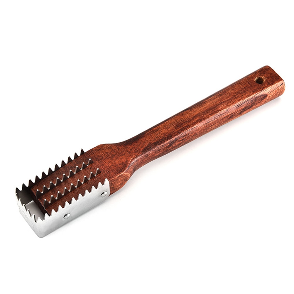 Stainless Steel Fish Scale Scraper With Wooden Han... – Grandado