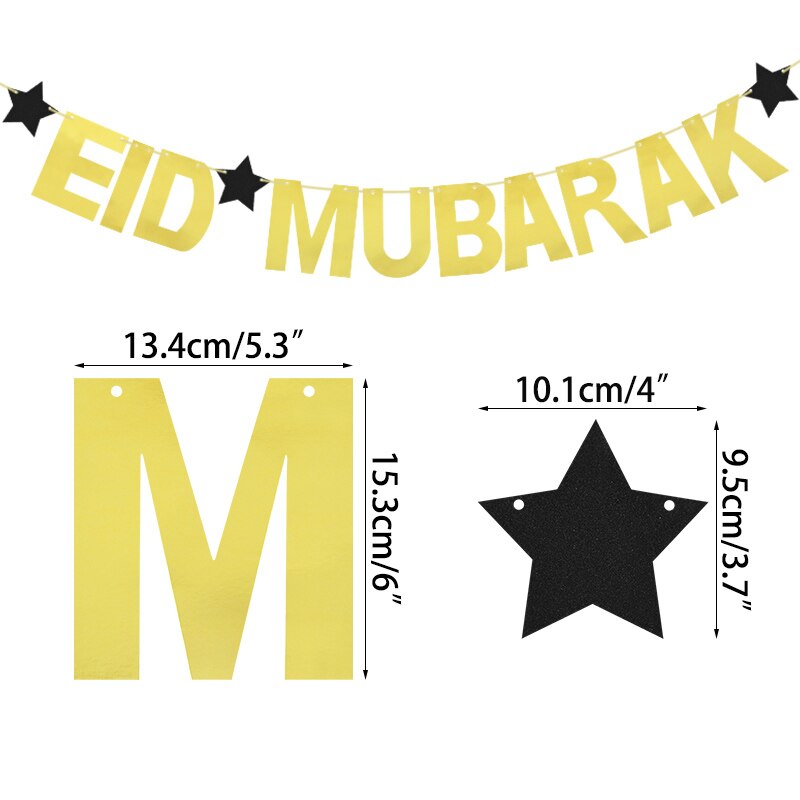 1Set Eid Mubarak Banner Wall Hanging Ramadan Karee... – Vicedeal
