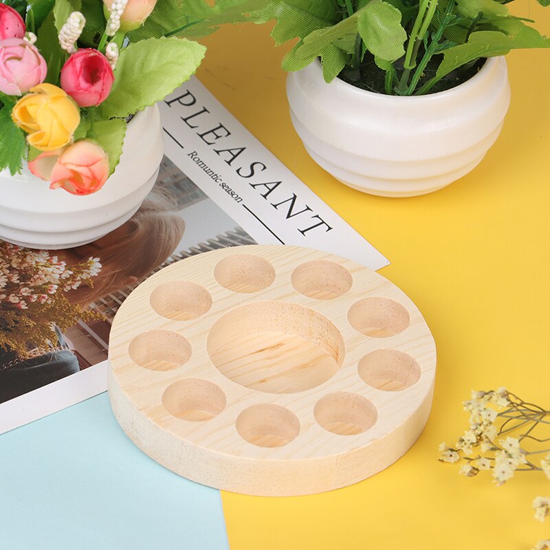 10Slot Round Wooden Essential Oil Display Stand Ho... – Grandado