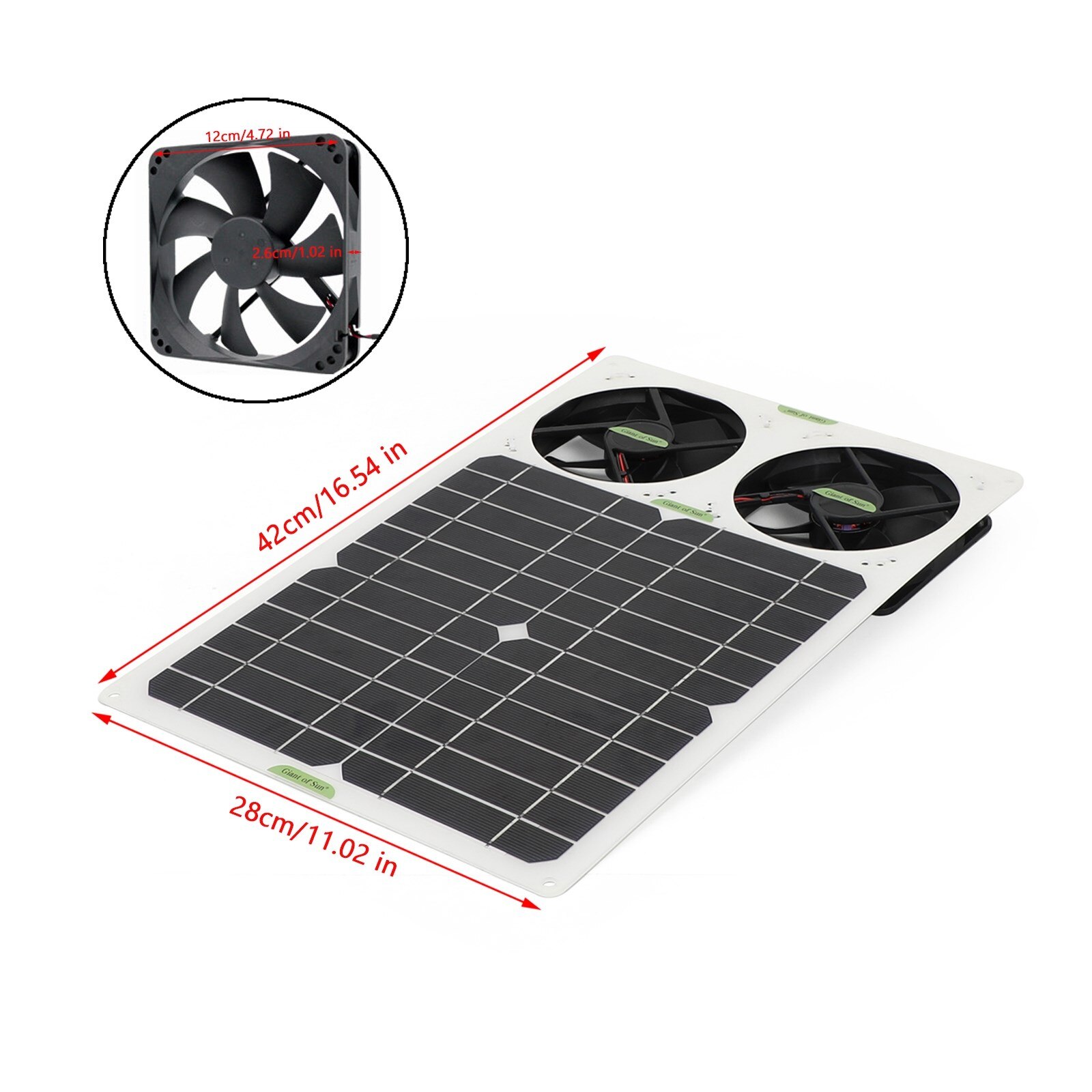 Areyourshop 40W Solar Powered Fan Mini Ventilator ... – Grandado