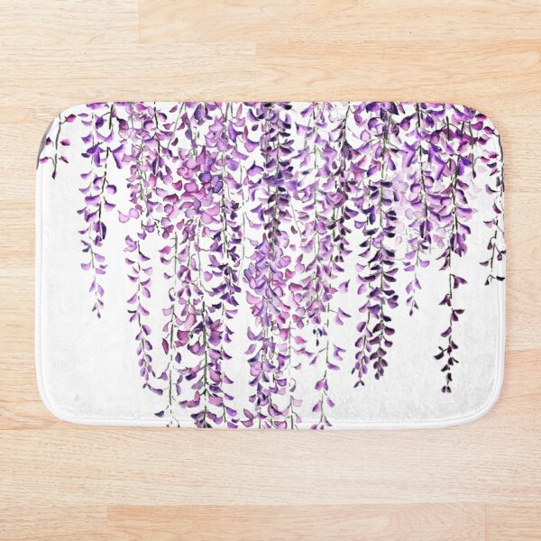 purple wisteria in bloom Bath Mat Mat Decoration H... – Grandado