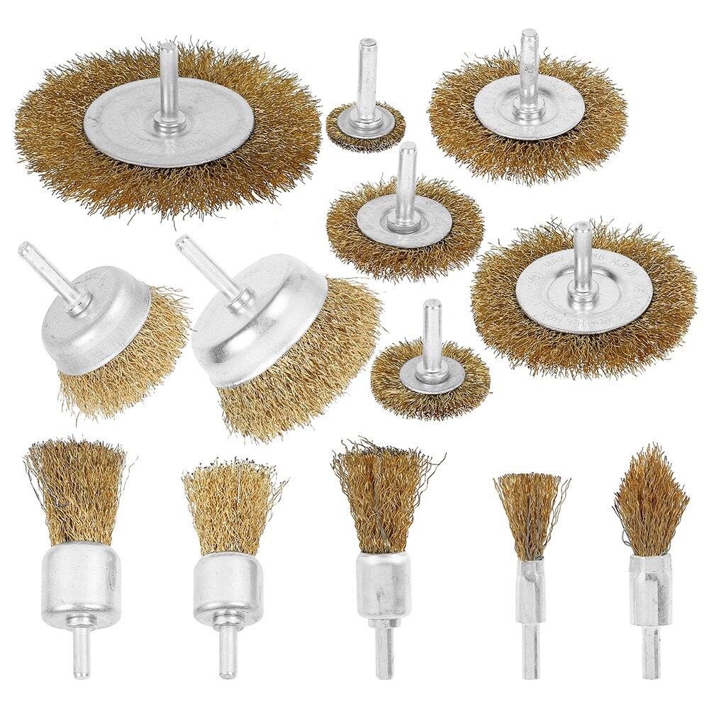 Wire Brushes Drill Bit Set Steel Wire Wheels Brush... – Grandado