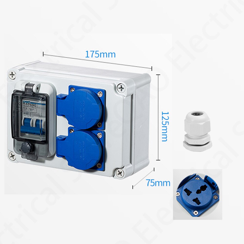 Outdoor rainwater socket Three holes 10A home wall... – Grandado