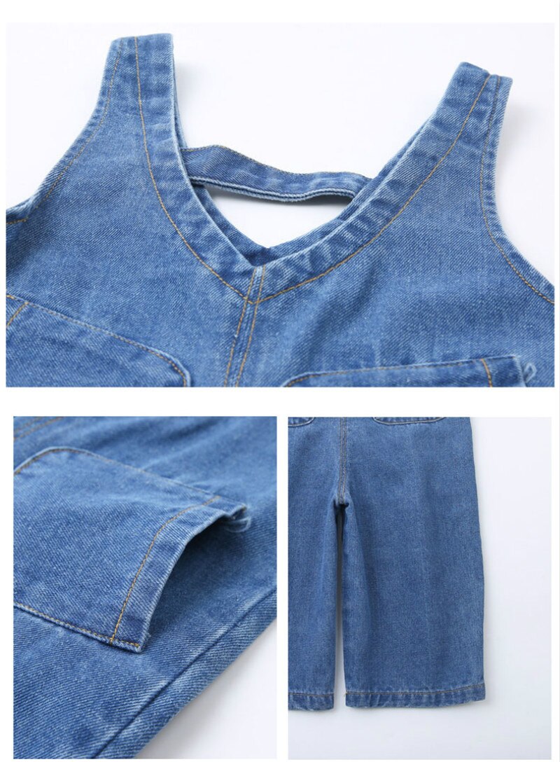 CNUM Trendy Toddler Kids Baby Girls Overalls Denim... – Grandado