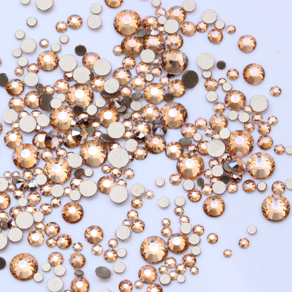 Gold Champagne Vele Grootte Niet Hotfix Goud Bodem... – Grandado