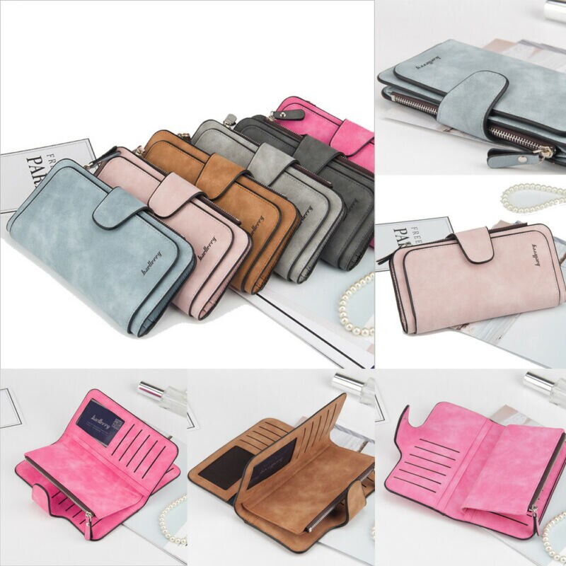 Women Lady Leather Trifold Card Wallet Clutch Chec... – Vicedeal