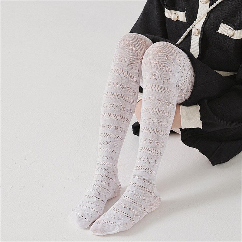 Cute Love Mesh Girl Tights Children's Stocking... – Grandado