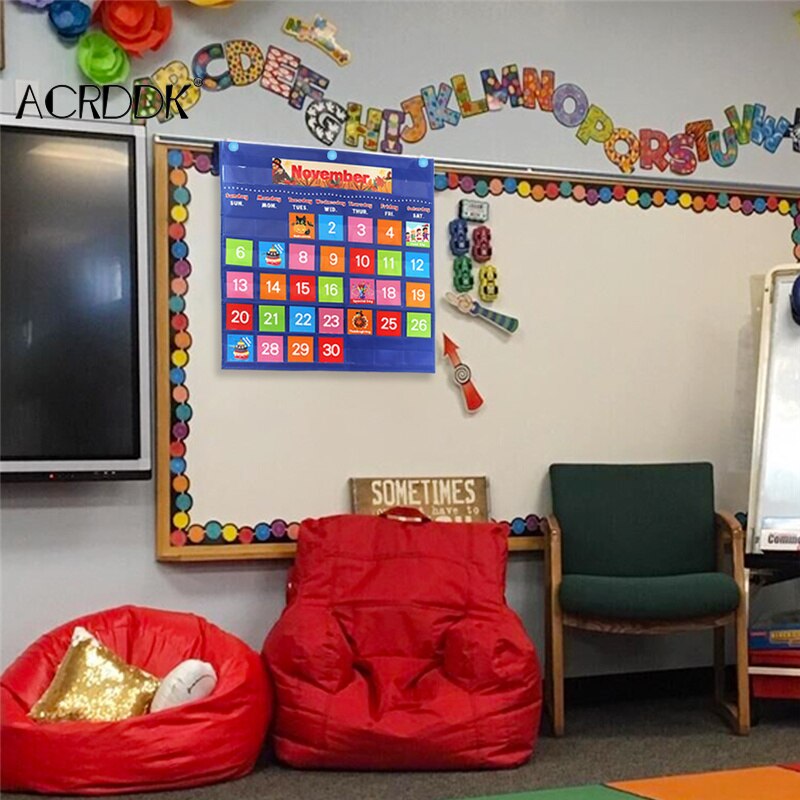 Calendar Pocket Chart Early Childhood Educational ... – Grandado