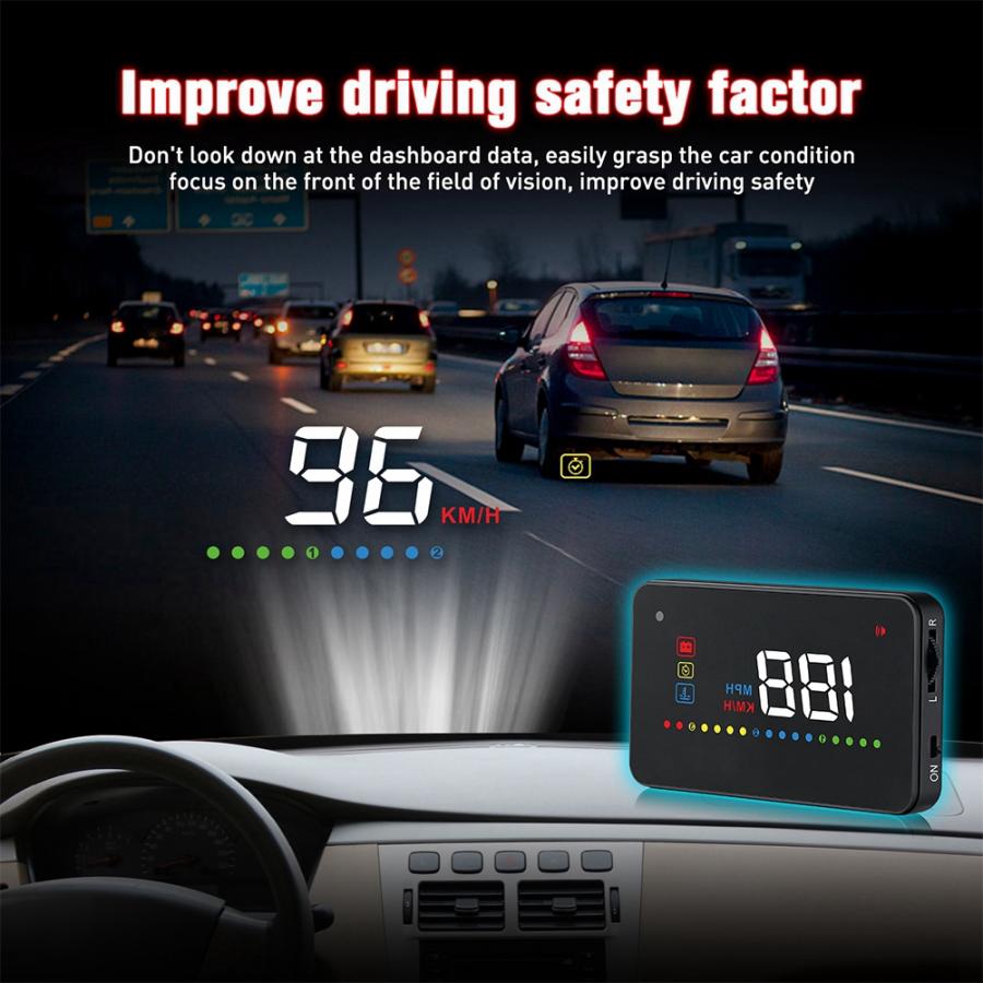 A200 hud universal 3.5in bil head-up display speed... – Vicedeal