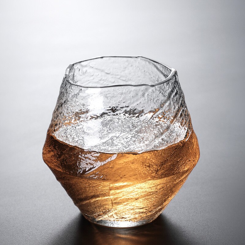 Nordic handmade hammered glass whiskey glass forei... – Grandado