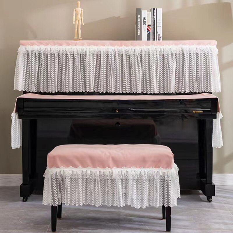 lace frill edge dustproof cloth towel piano half c... – Vicedeal
