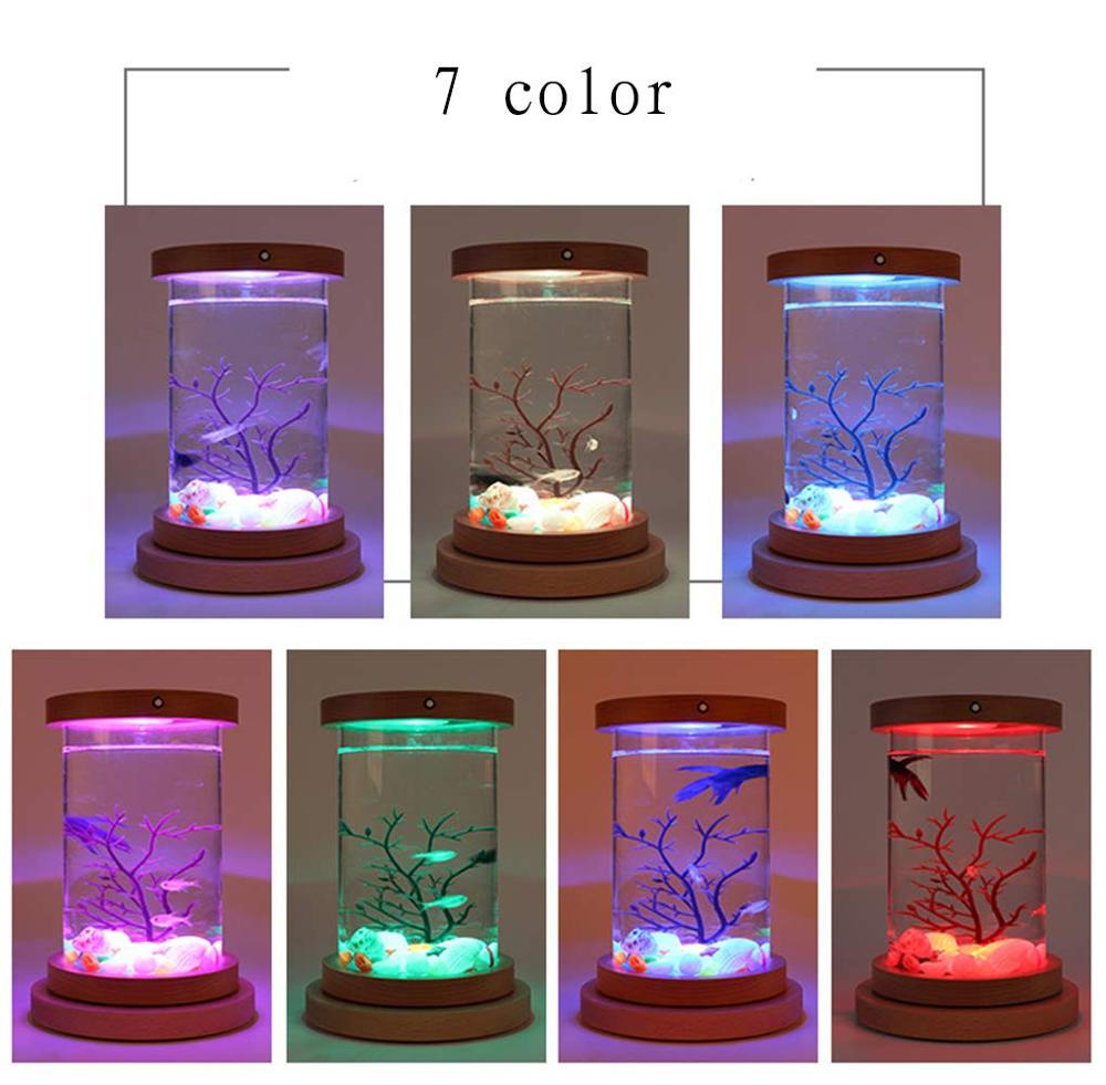 Small Fish Bowl MiniBow LED Lighting Desktop Home ... – Vicedeal