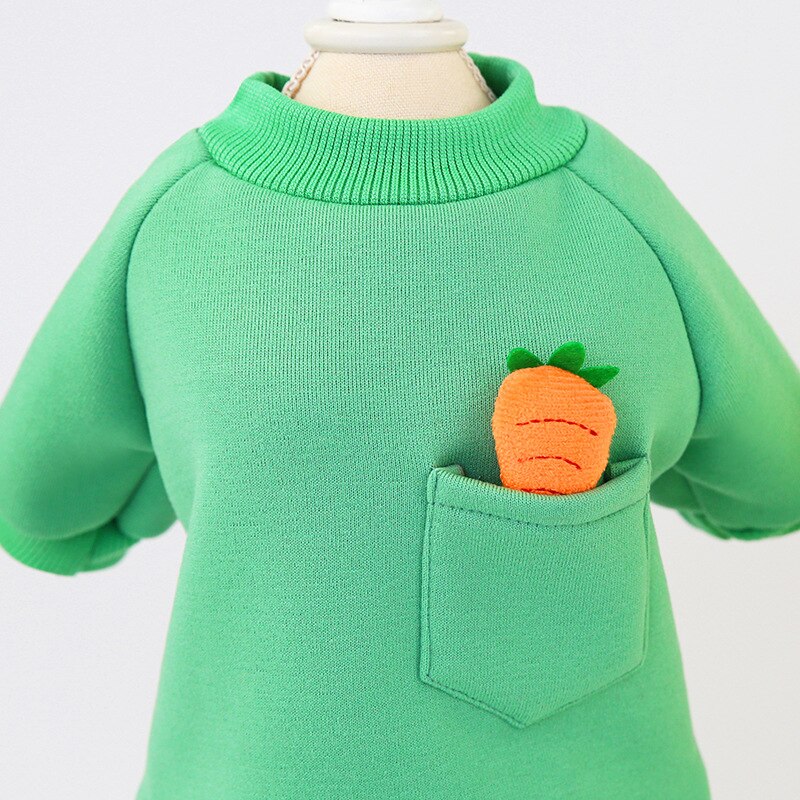 Cartoon Carrot Dog Sweater Thicken Fleece Dog Cat ... – Grandado