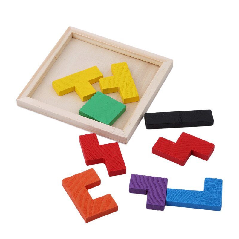 Colorful Wooden Tangram Brain Teaser Puzzle Toys T... – Grandado