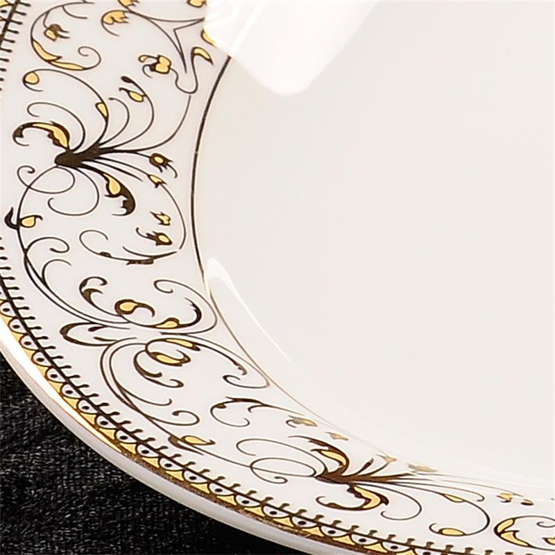 12 inch, bone china fish plate, gold butterfly ban... – Grandado