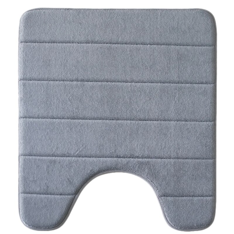Memory Foam Contour Toilet Bath Rug, U-Shaped Non ... – Vicedeal