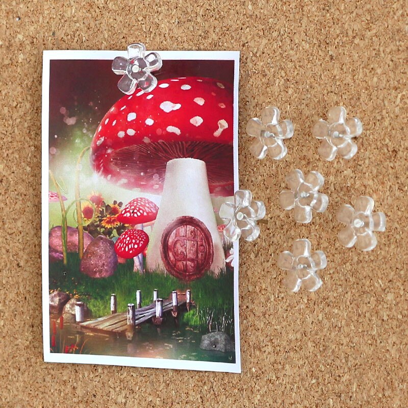 100 stk gennemsigtige blomsterdekorationer tryknål... – Vicedeal