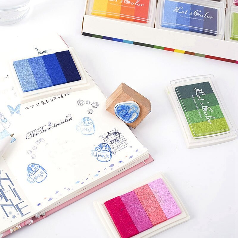 12 Four-Color Gradient Stamp Pads Stamp Partner Co... – Vicedeal
