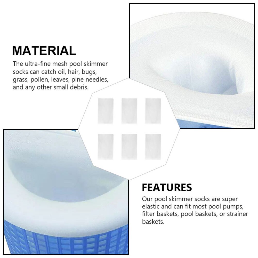 6Pcs Zwembad Filters Elastische Zwembad Skimmer Ma... – Grandado