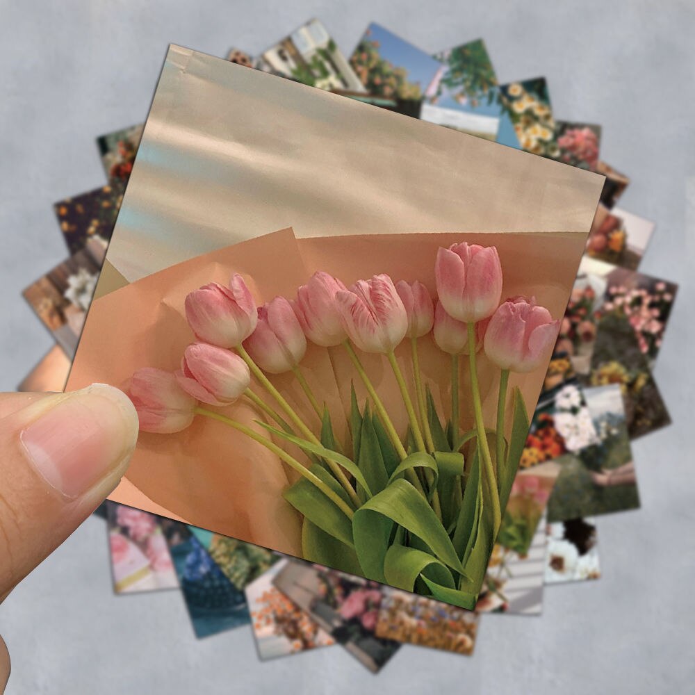 52 Pieces Ins Style Flower Stickers Fresh Room Dec... – Grandado