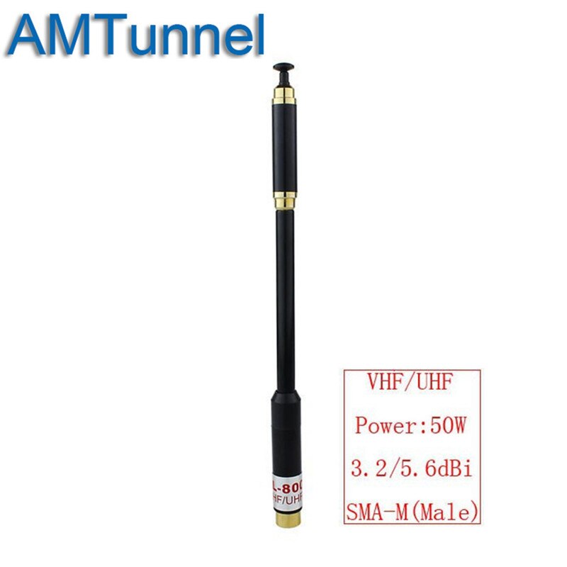 Telescopic Radio Antenna AL-800 144/430MHz SMA-M f... – Grandado