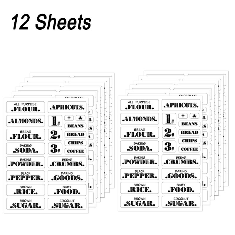 Kitchen Pantry Labels For Containers Transparent F... – Vicedeal