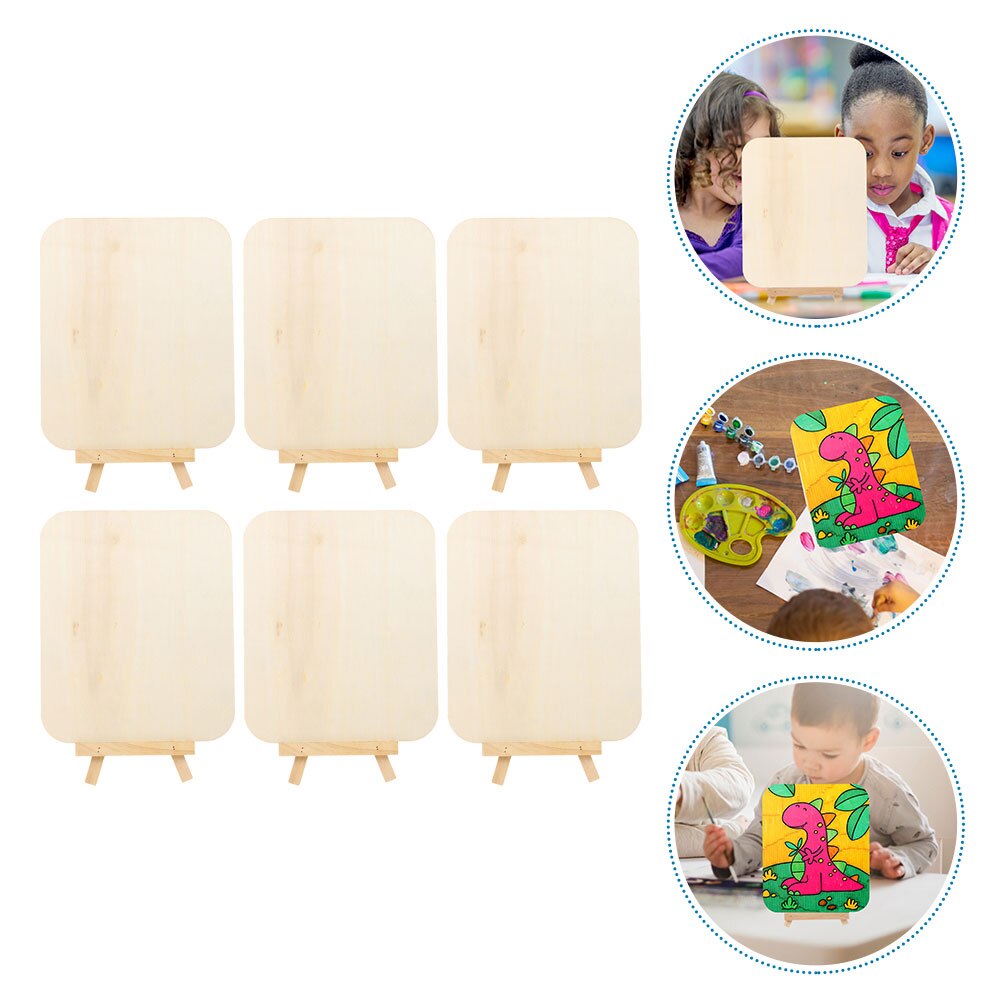 6PCS DIY Drawing Boards Kindergarten Children Wood... – Grandado