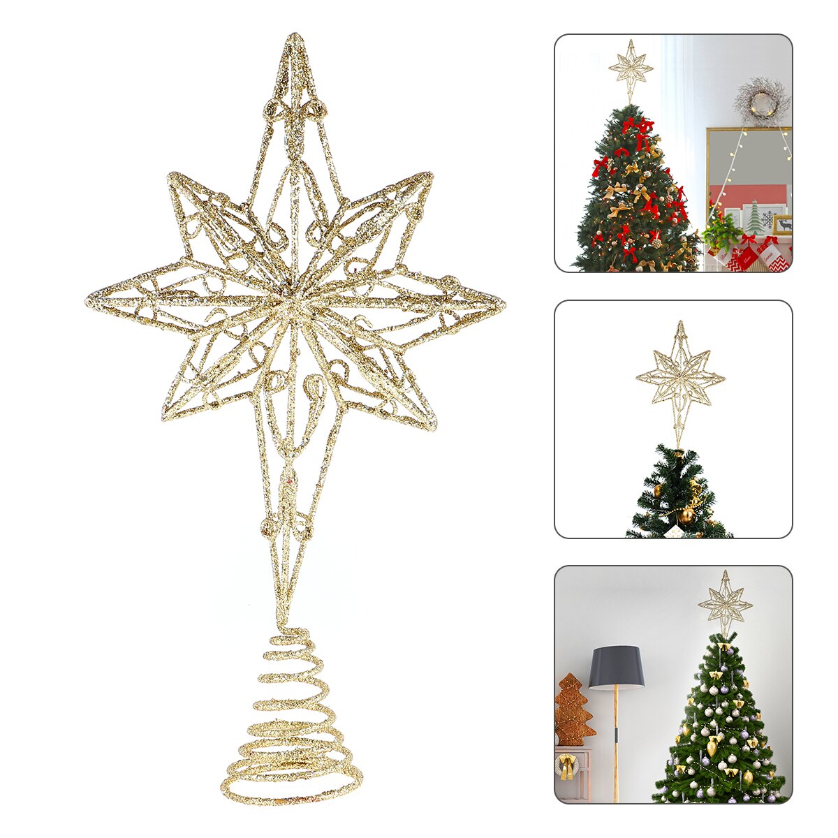 Christmas Stars Shining Star Christmas Tree Top St... – Vicedeal
