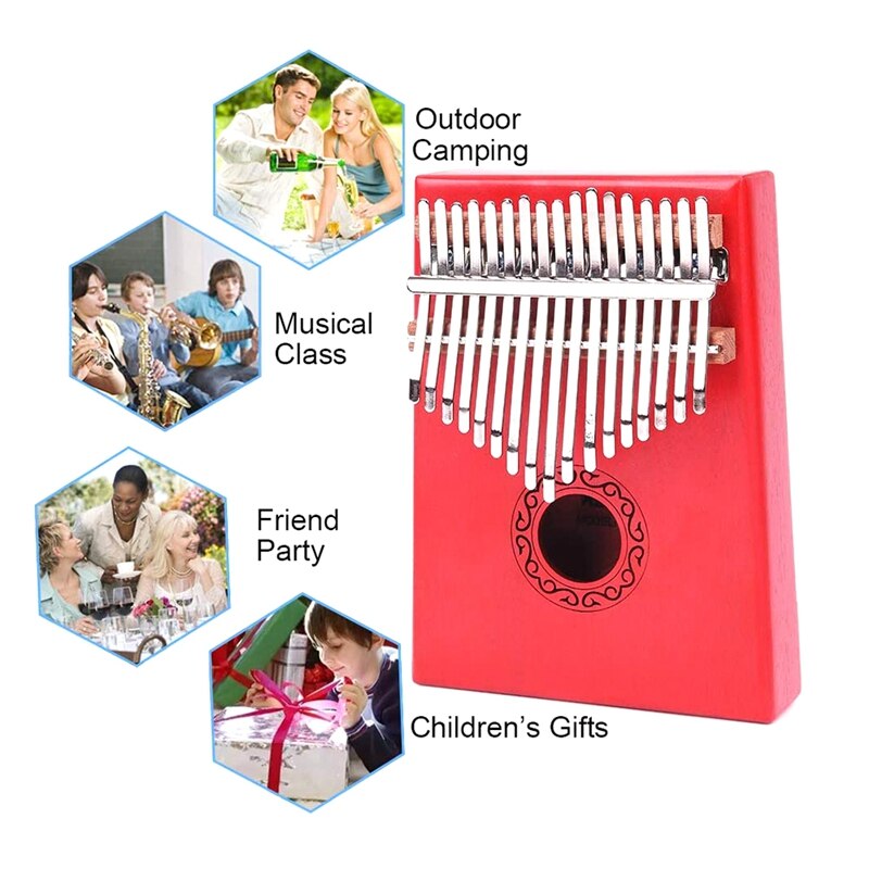 17 Key Kalimba Single Board Mahogany Thumb Piano M... – Grandado