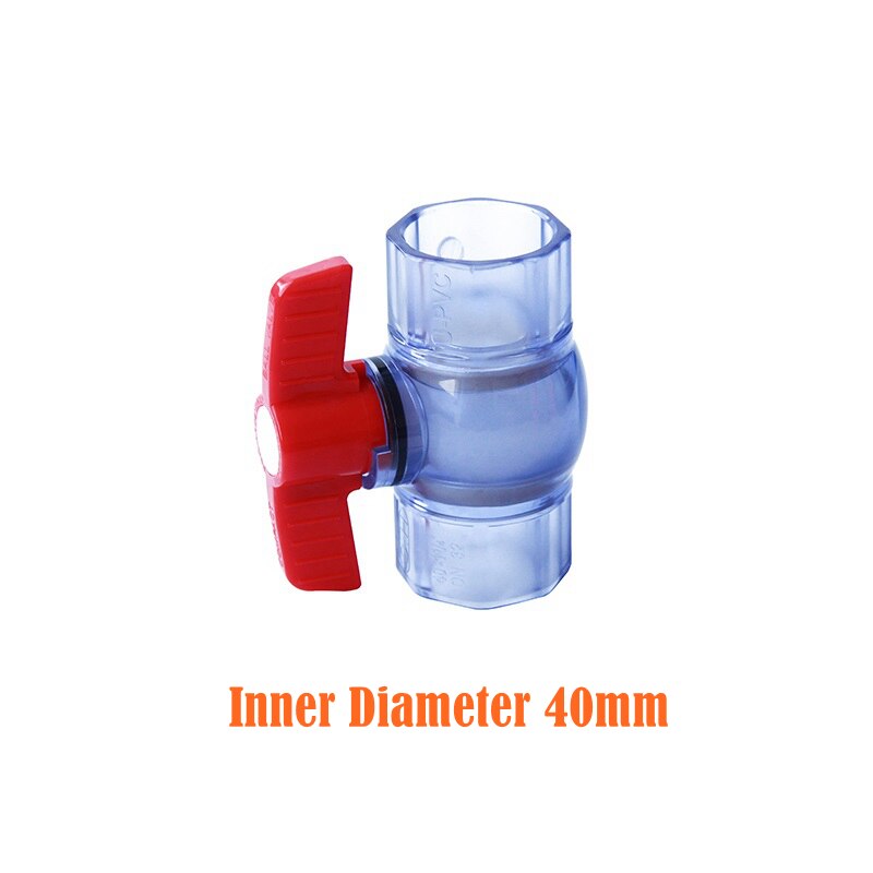 ID 20/25/32/40mm Transparent PVC Ball Valves Water... – Grandado