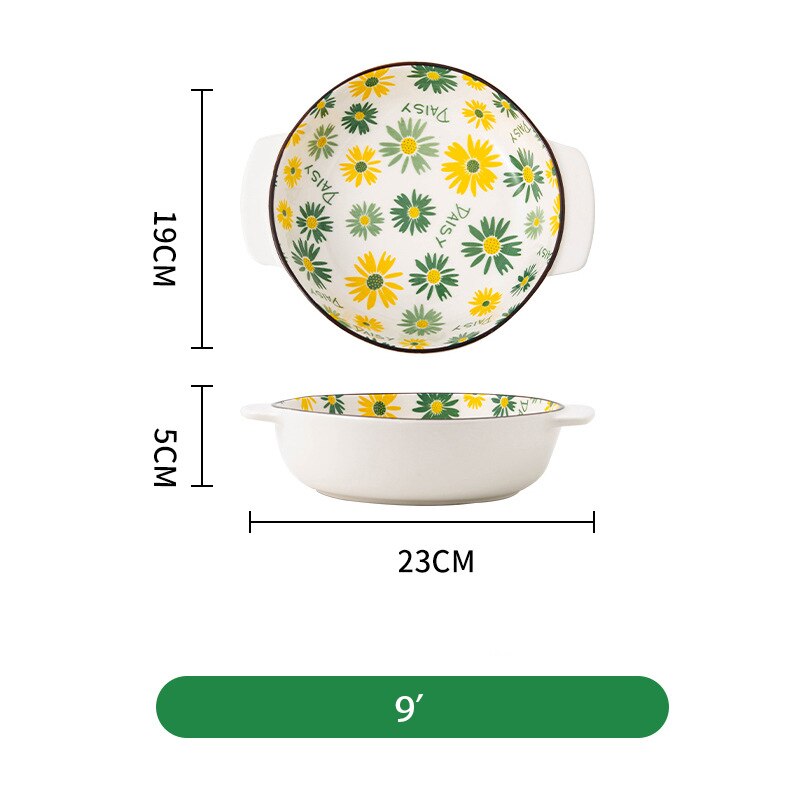 9 Inch Nordic Stijl Bakken Kom Met Dubbel Handvat ... – Vicedeal