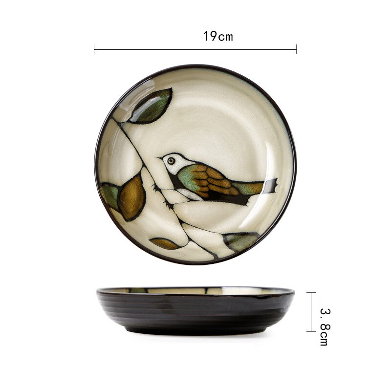 Vintage Handpainted Bird Plates Underglaze Ceramic... – Grandado