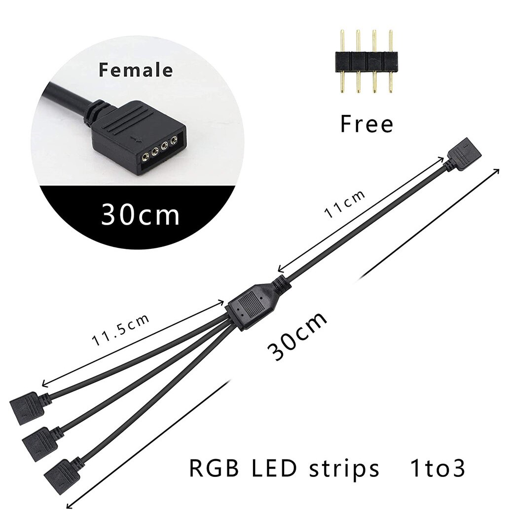 12V 4 Pin Rgb Splitter Kabel Led Strip Connector 4... – Grandado