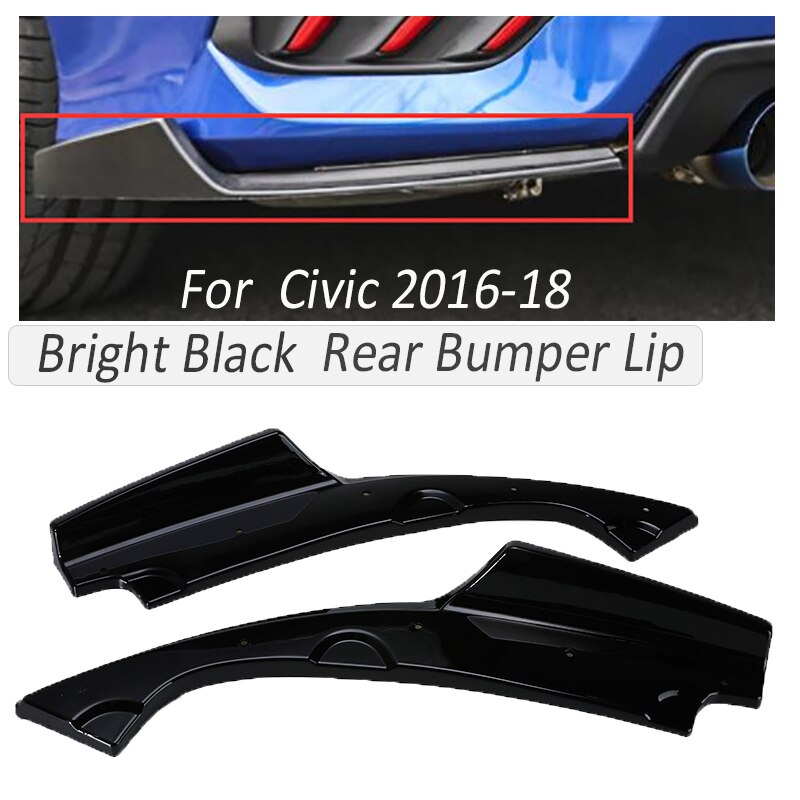Gloss Black Rear Bumper Side Splitters Apron Valan... – Grandado