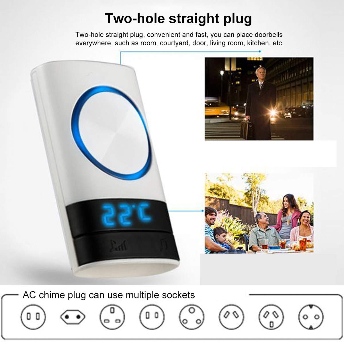 200M Wireless Intelligent Doorbell Home Waterproof... – Grandado