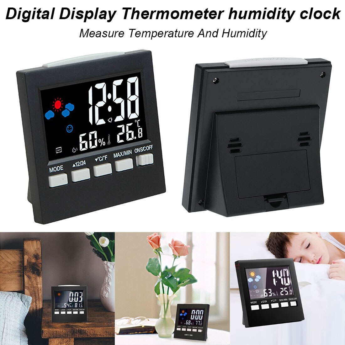 LCD Display Multi-funktion Digital Thermometer Hyg... – Vicedeal